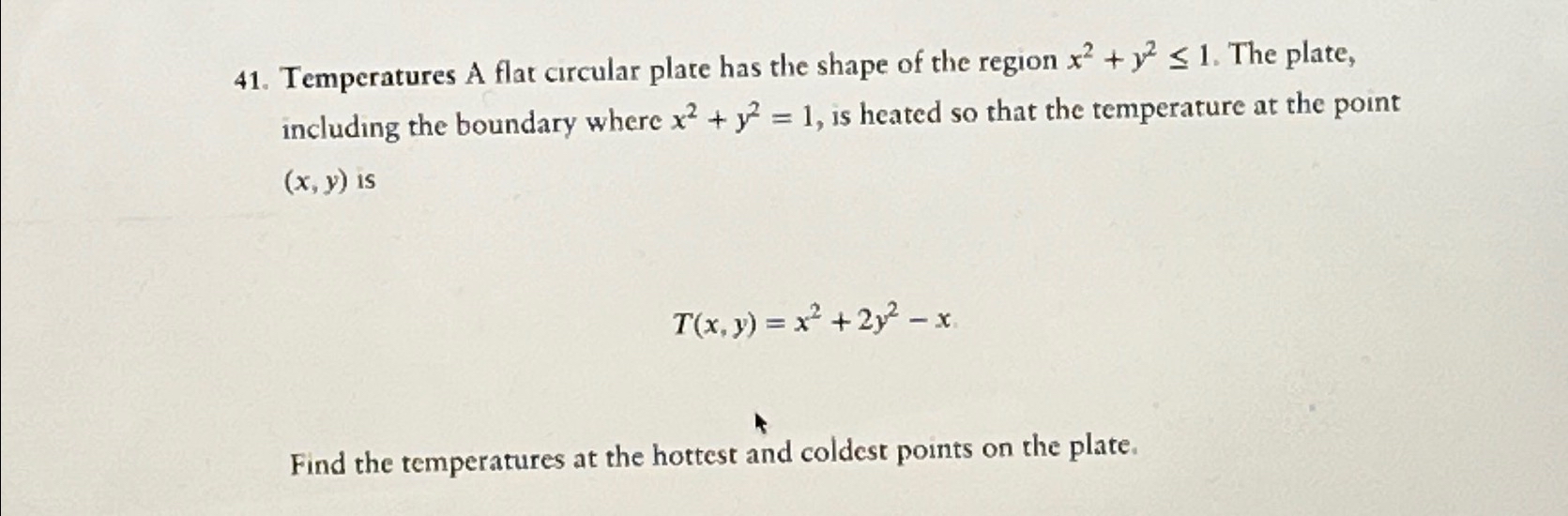 Solved Temperatures A flat circular plate has the shape of | Chegg.com