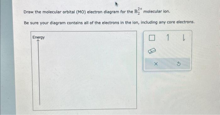 Solved Draw the molecular orbital (MO) electron diagram for | Chegg.com