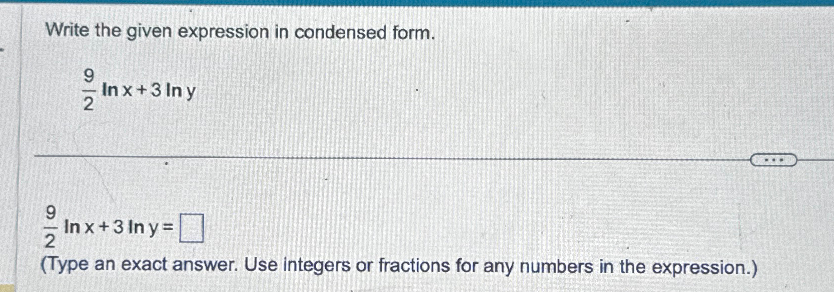 Solved Write the given expression in condensed | Chegg.com