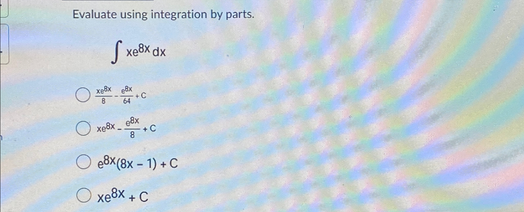 Solved Evaluate using integration by | Chegg.com