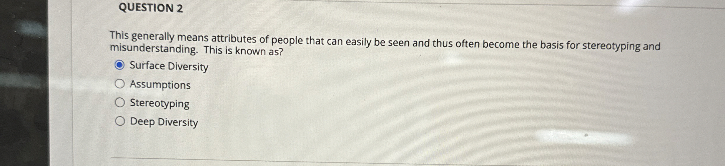 Solved QUESTION 2This generally means attributes of people | Chegg.com