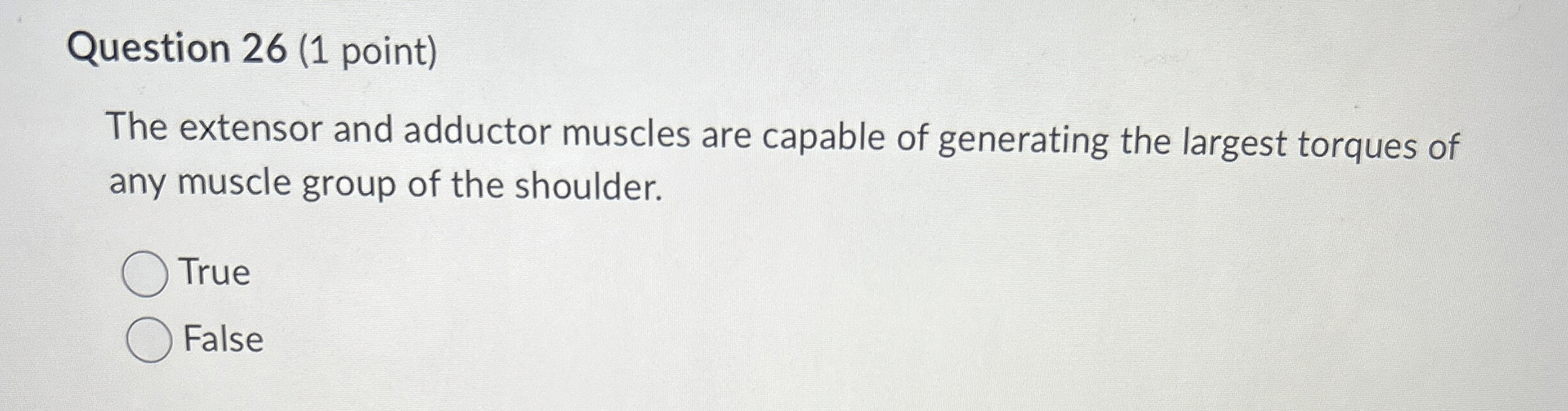 Solved Question 26 (1 ﻿point)The extensor and adductor | Chegg.com