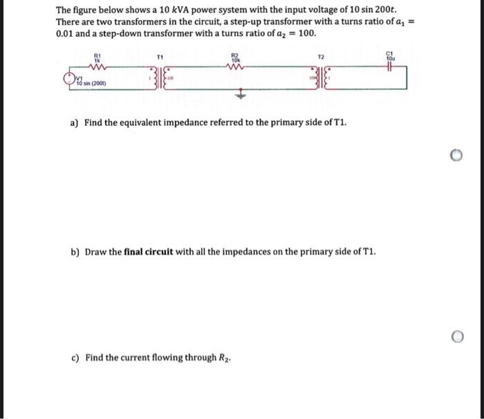 Solved d) Determine the base voltage, current, impedance and | Chegg.com