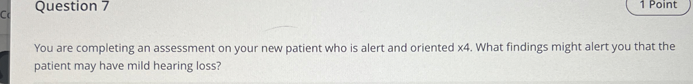 Solved Question 71 ﻿PointYou are completing an assessment on | Chegg.com