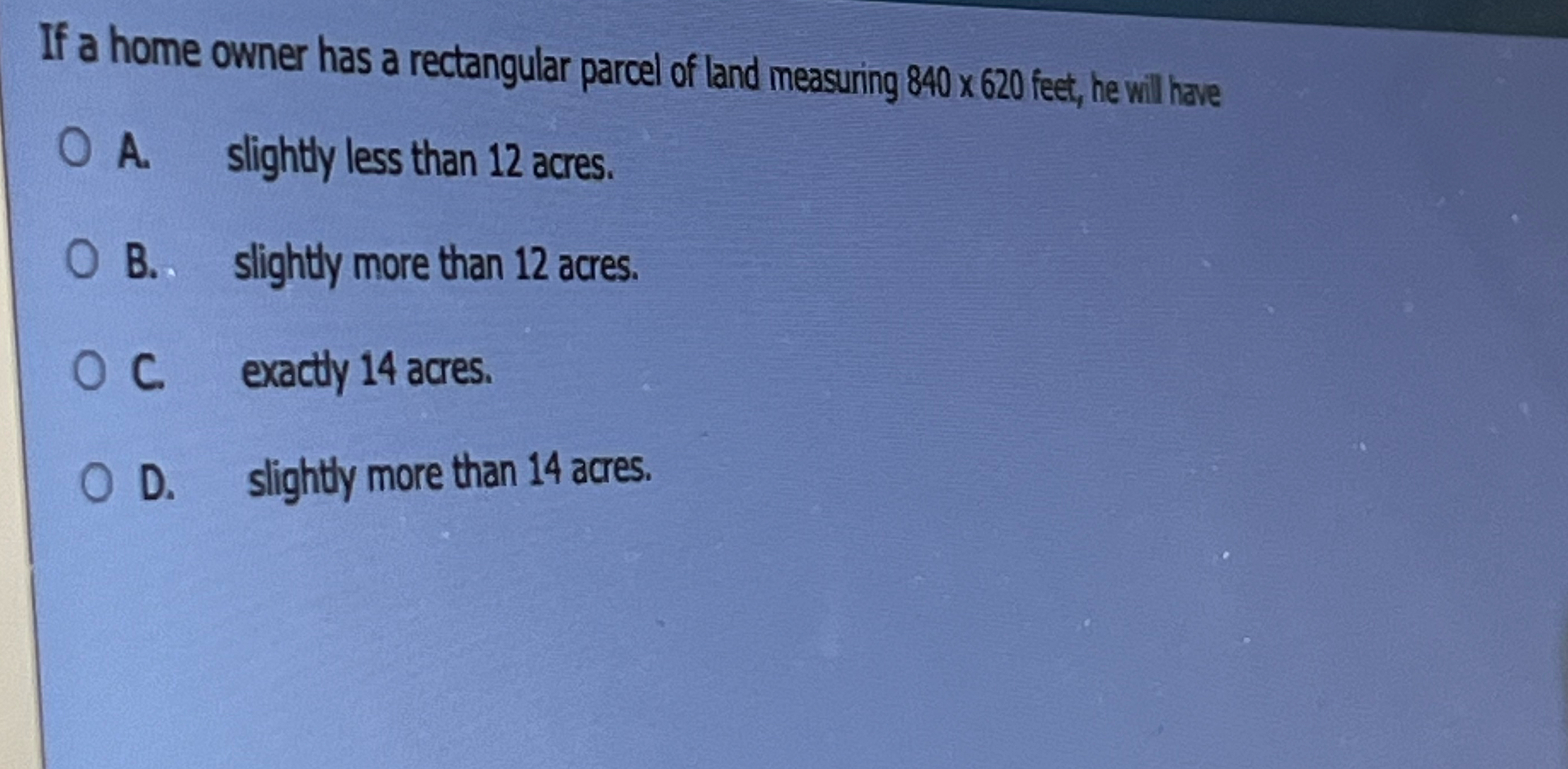 Solved If a home owner has a rectangular parcel of land | Chegg.com