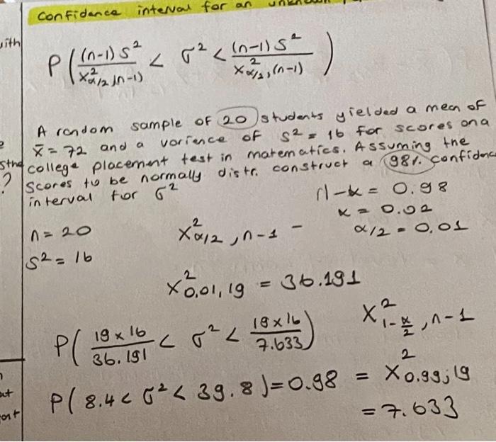 college placement tellP(xα/22)(n−1)(n−1)s2