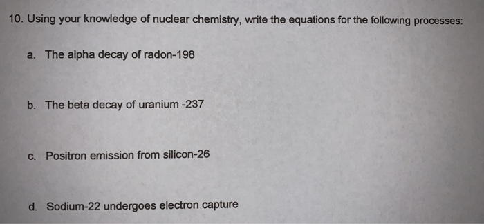 Beta Decay Of Uranium 237 Equation - Tessshebaylo