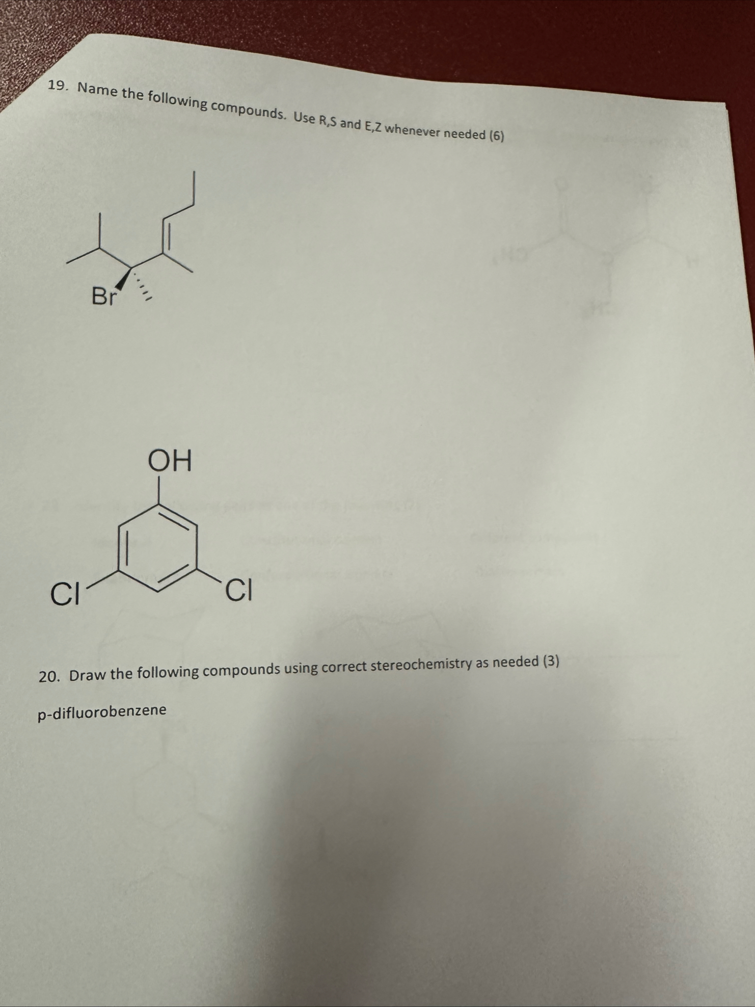 Solved Pls help ASAPName the following compounds. Use R,S | Chegg.com