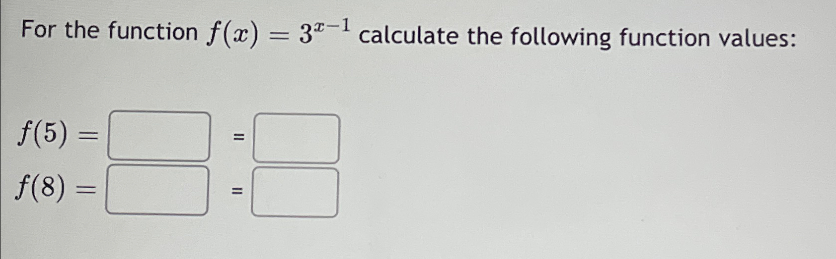 Solved For the function f(x)=3x-1 ﻿calculate the following | Chegg.com
