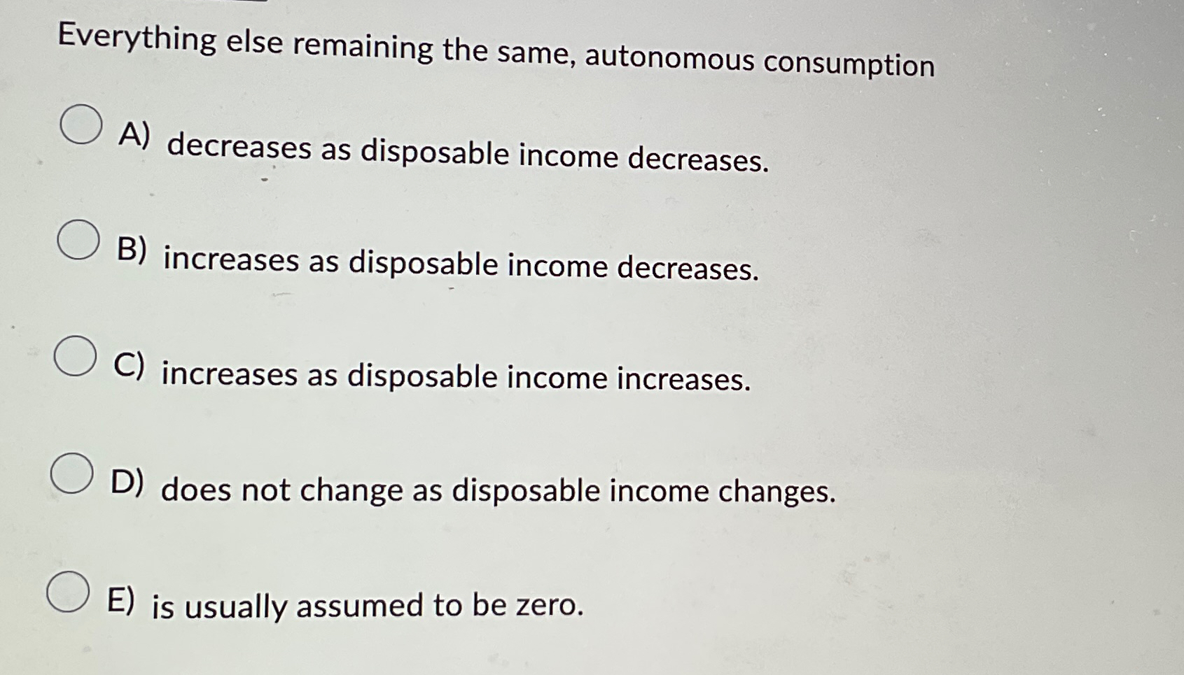 Solved Everything else remaining the same, autonomous | Chegg.com