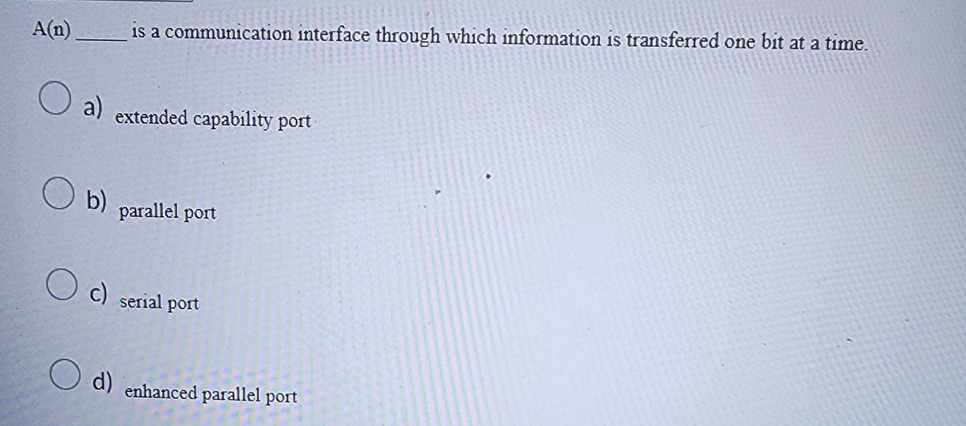 Solved A(n) ﻿is a communication interface through which | Chegg.com