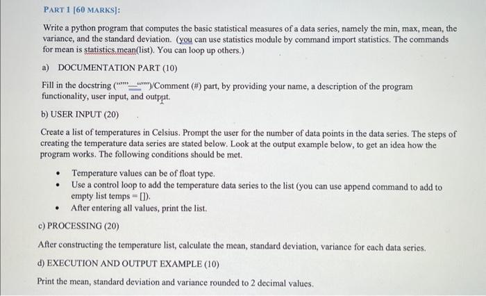 Solved Write A Python Program That Computes The Basic 4517