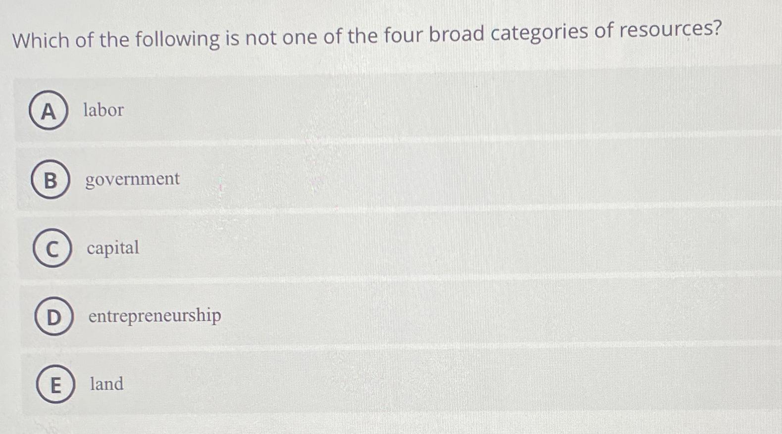 Solved Which of the following is not one of the four broad | Chegg.com
