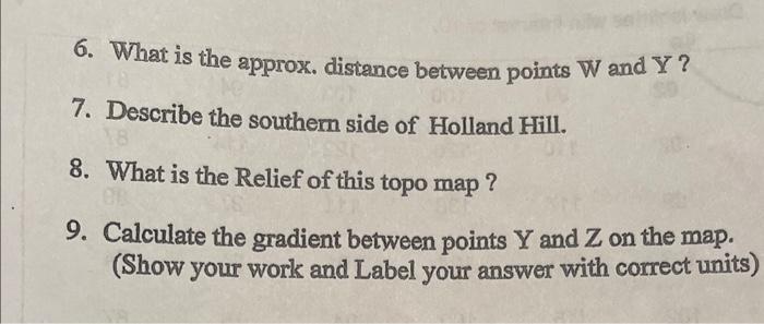 Solved Topographic Map Worksheet Baso your answers to | Chegg.com