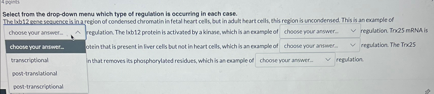 Solved 4 ﻿pointsSelect from the drop-down menu which type of | Chegg.com