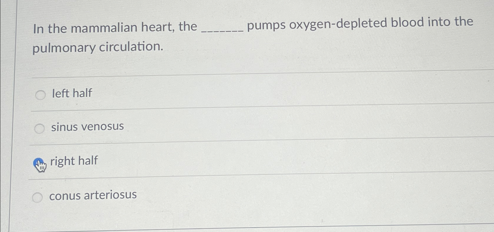 In the mammalian heart, the ﻿pumps oxygen-depleted | Chegg.com