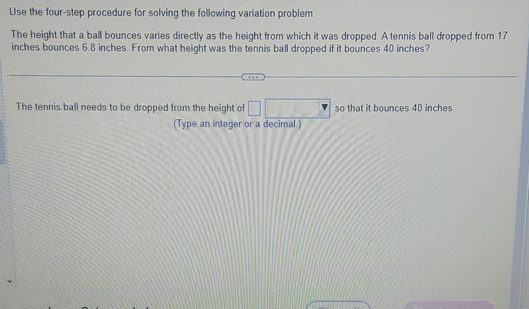 Solved Use the four-step procedure for solving the following | Chegg.com