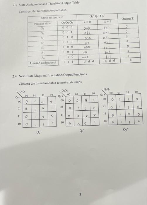 Assignment 3 Design of a Bit Sequence Detector 1 | Chegg.com