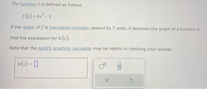 Solved The function f is defined as follows. f(x)=4x2−1 If | Chegg.com
