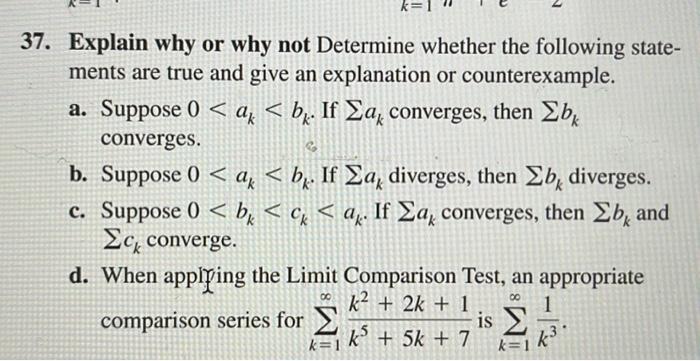 Solved 37. Explain why or why not Determine whether the | Chegg.com