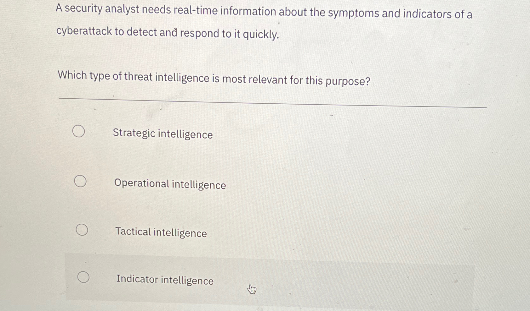 Solved A security analyst needs real-time information about | Chegg.com