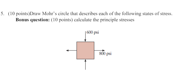 Solved (10 points)Draw Mohr's circle that describes each of | Chegg.com Solved (10 points)Draw Mohr's circle that describes each of | Chegg.com