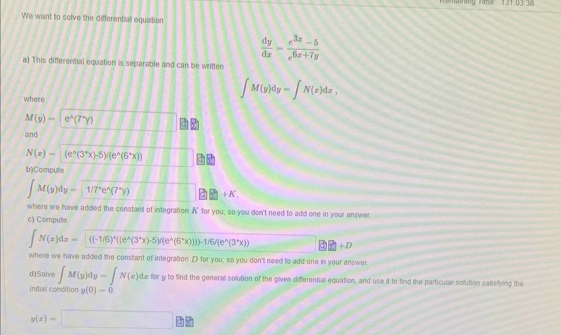 Solved We Want To Solve The Differential Equationa ﻿this 9052