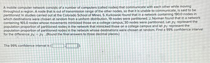 Solved A mobile computer network consists of a number of | Chegg.com