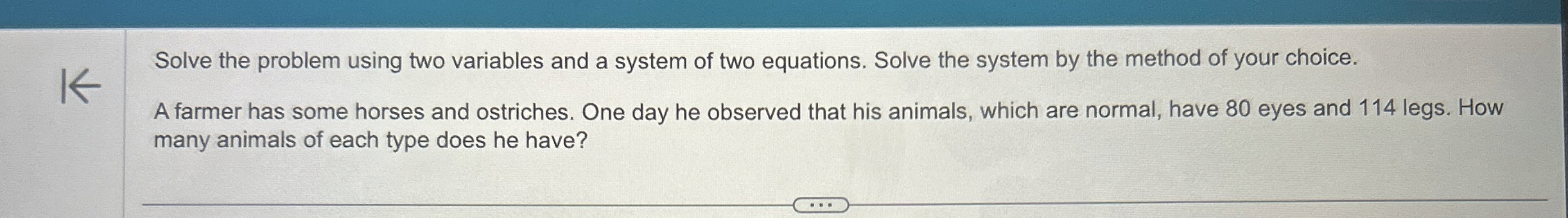 Solve the problem using two variables and a system of | Chegg.com