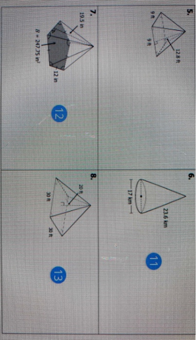 Solved Geometry Unit 11 Surface Area HW 5 & 6I don't need #5 | Chegg.com