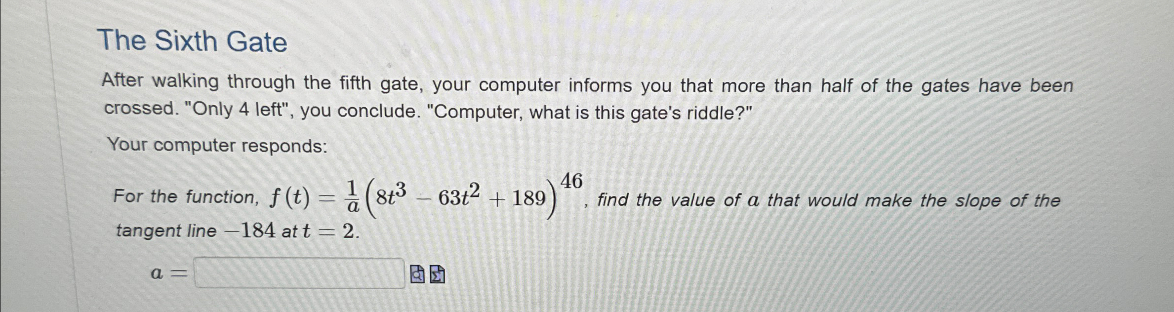 Solved The Sixth GateAfter walking through the fifth gate, | Chegg.com