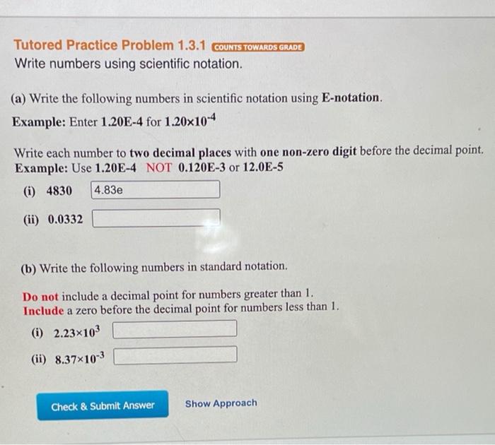 Solved Tutored Practice Problem 1.3.1 COUNTS TOWARDS GRADE | Chegg.com