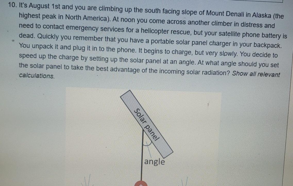 The latitude at which the Sun is directly overhead | Chegg.com