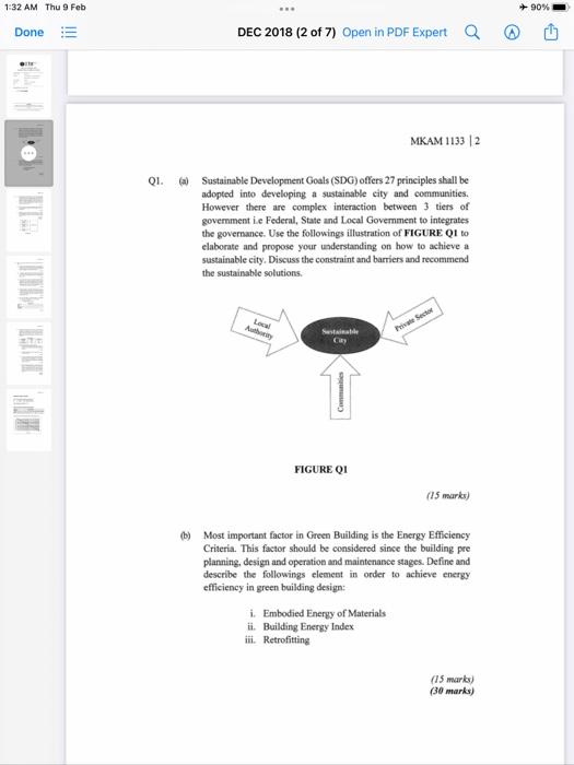 Solved 1. (a) Sustainable Developenent Goals (SDG) offers 27 | Chegg.com
