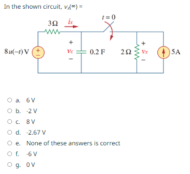 Solved In the shown circuit, | Chegg.com