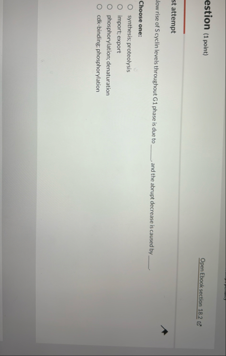 Solved estion (1 ﻿point)Open Ebook section 18.2 ﻿Est | Chegg.com