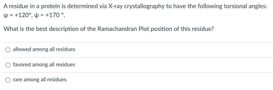 Solved the residue is determined to have the following | Chegg.com