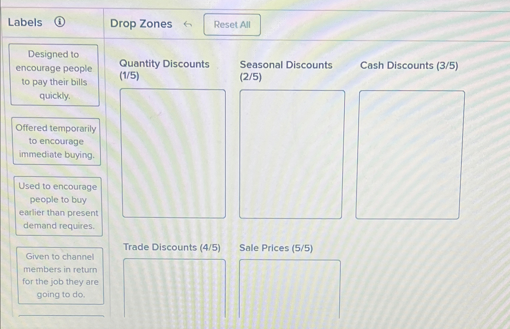 Solved \table[[Labels (i),Drop Zones larr,t | Chegg.com