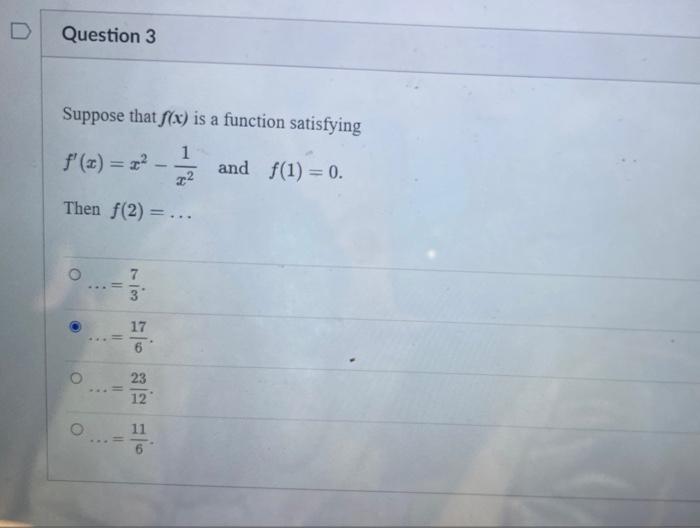 Solved Suppose that f(x) is a function satisfying | Chegg.com
