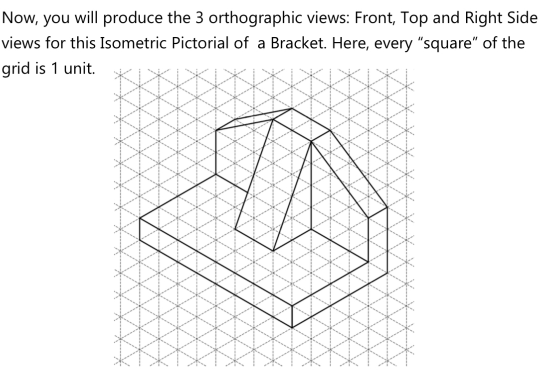 Solved Now, you will produce the 3 ﻿orthographic views: | Chegg.com