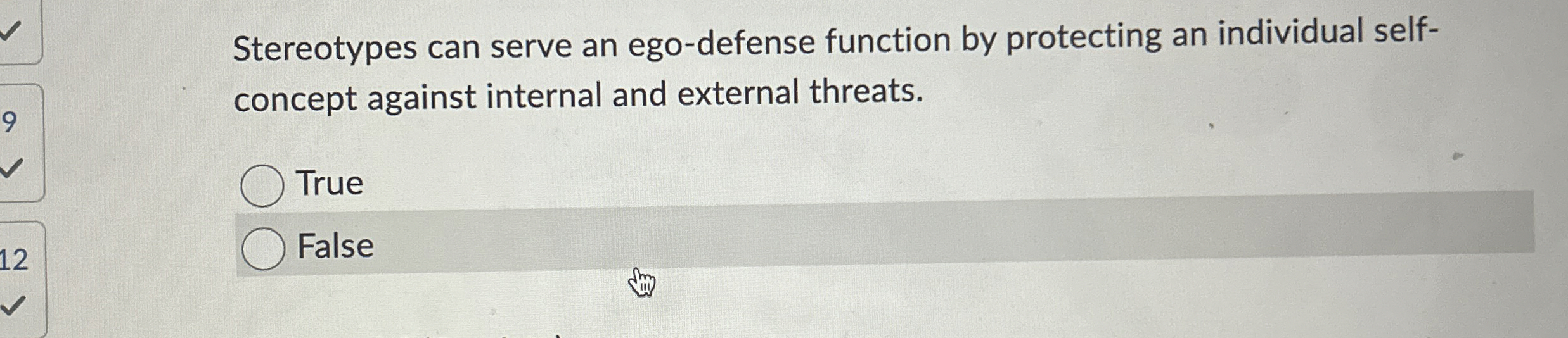 Solved Stereotypes can serve an ego-defense function by | Chegg.com