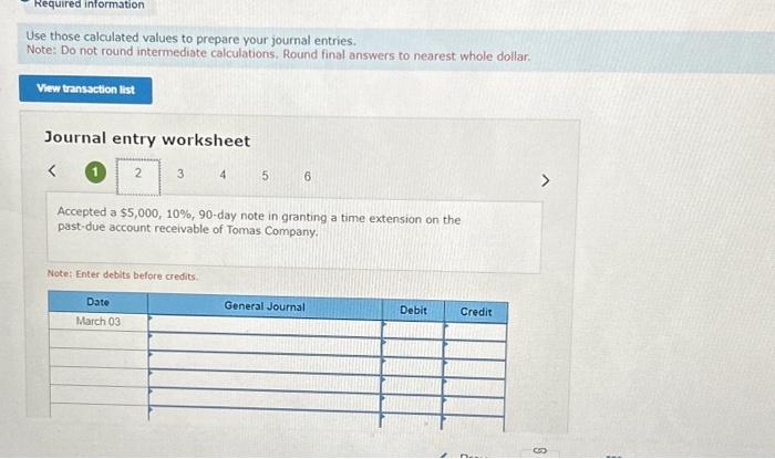 Solved Required information Use those calculated values to | Chegg.com