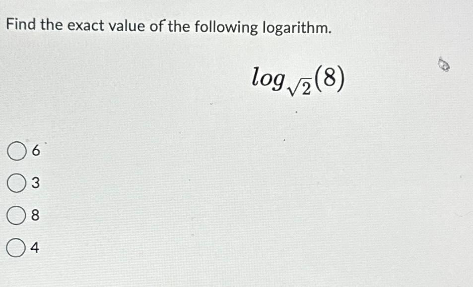 Solved Find the exact value of the following | Chegg.com