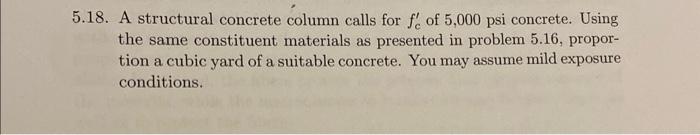 Solved 5.18 Appendix: A few ASTM Concrete Standards Table | Chegg.com