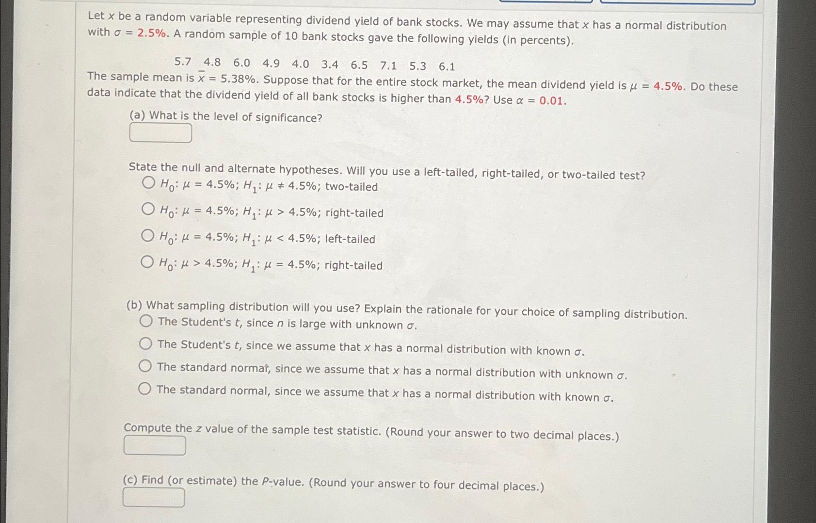 Solved Let x ﻿be a random variable representing dividend | Chegg.com