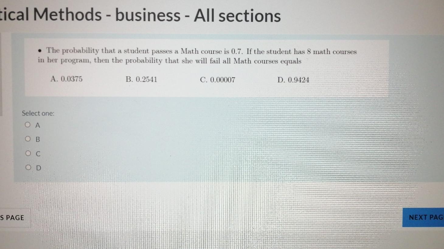Solved tical Methods - business - All sections • The | Chegg.com