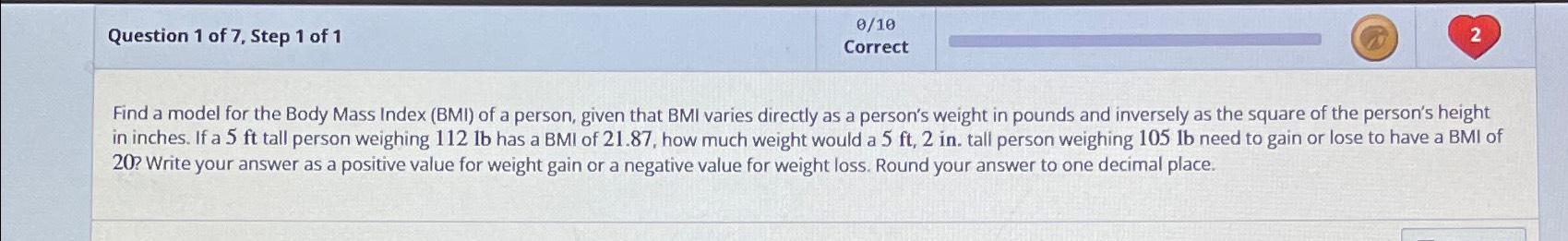 Solved Question 1 ﻿of 7, ﻿Step 1 ﻿of 1θ10CorrectFind a model | Chegg.com