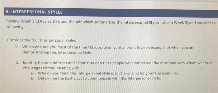 Review Week 3 CLASS SLIDES and the pdf which | Chegg.com