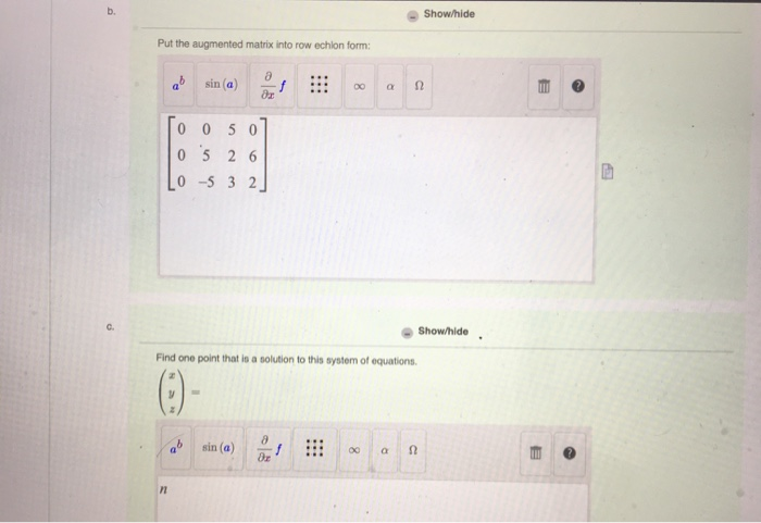 Solved Format: • Enter your solution as a matrix or a column | Chegg.com