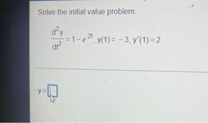 Solved Solve the initial value problem. | Chegg.com